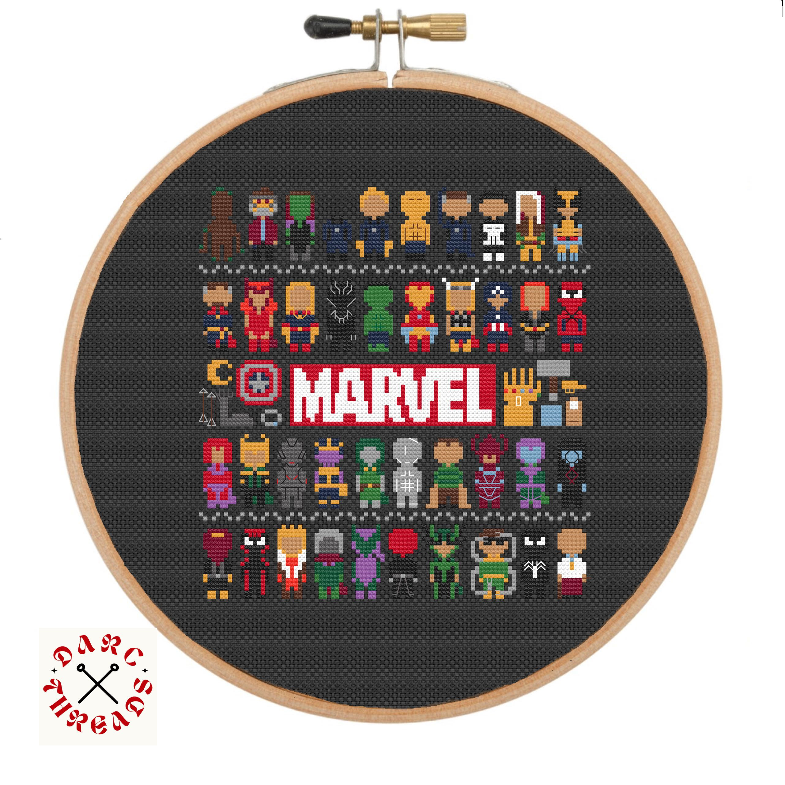 Superhero Characters and Villains, Cross Stitch, Pdf Pattern, Printable ...