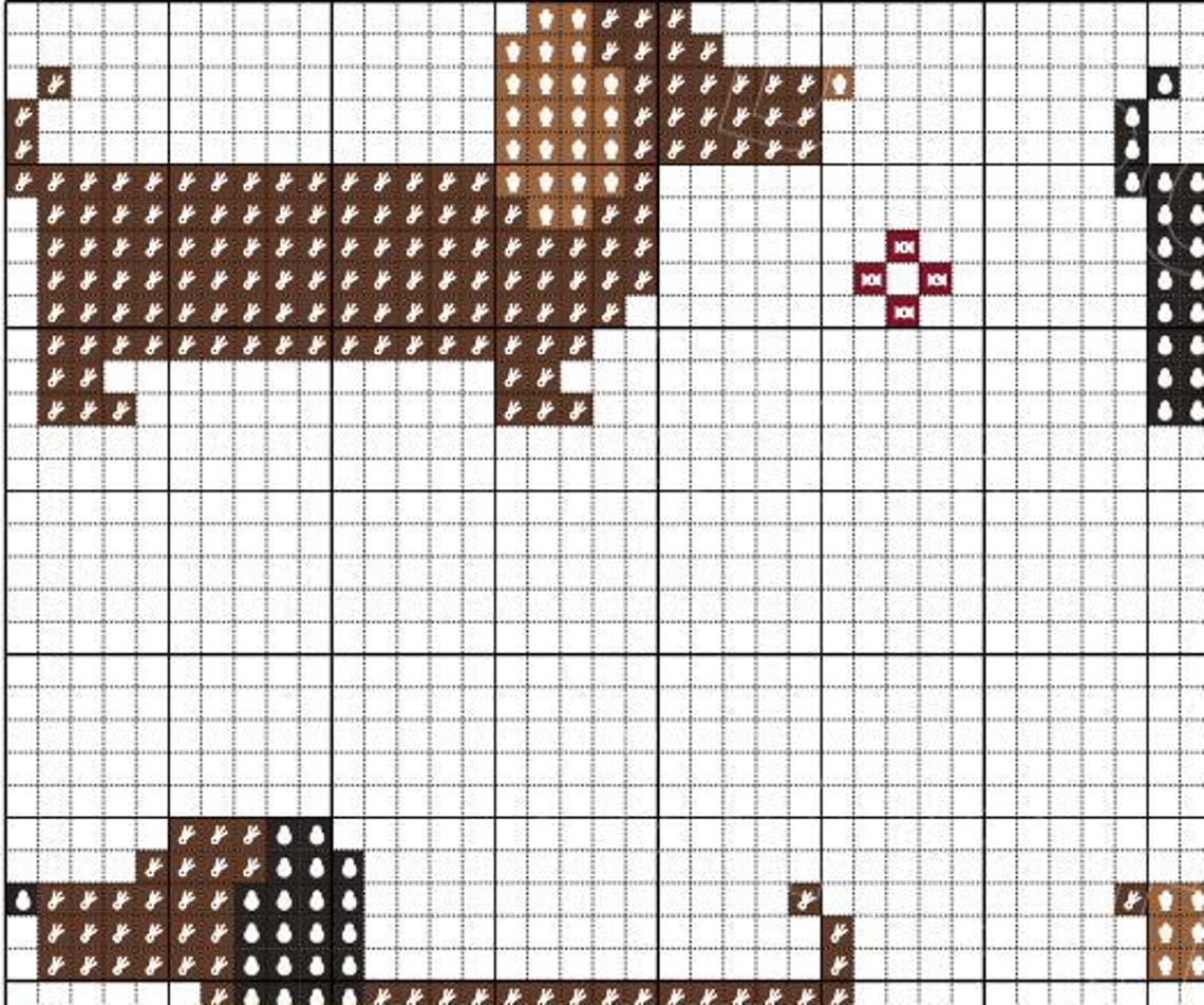 Dachshund Doxie Weiner Dog, Pdf Printable Cross Stitch Pattern - Etsy