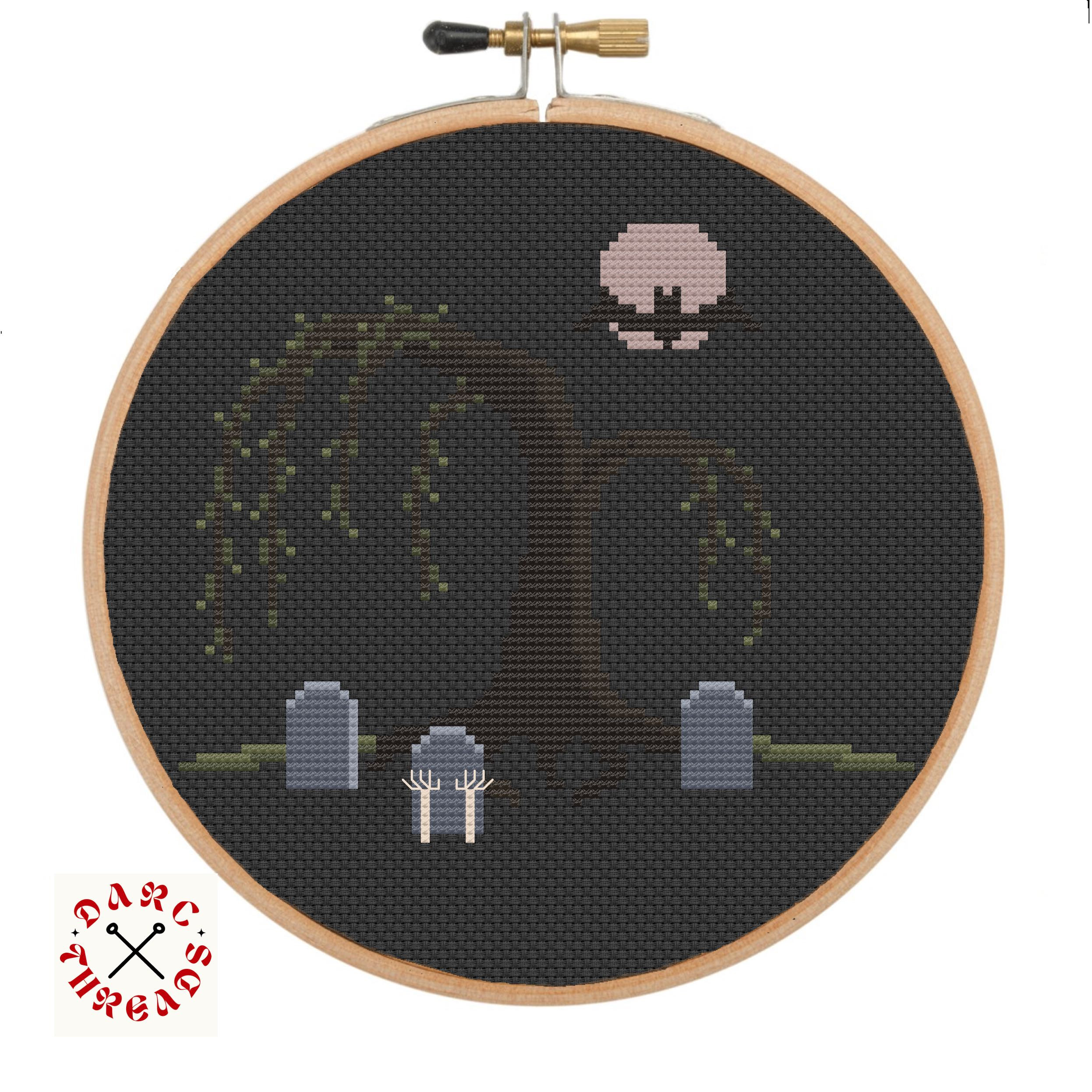 Moonlit Graveyard, Pdf Printable Pattern - Etsy
