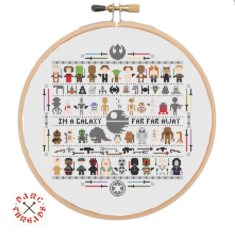 Star Wars Characters Cross Stitch, Pdf Pattern, Printable. - Etsy