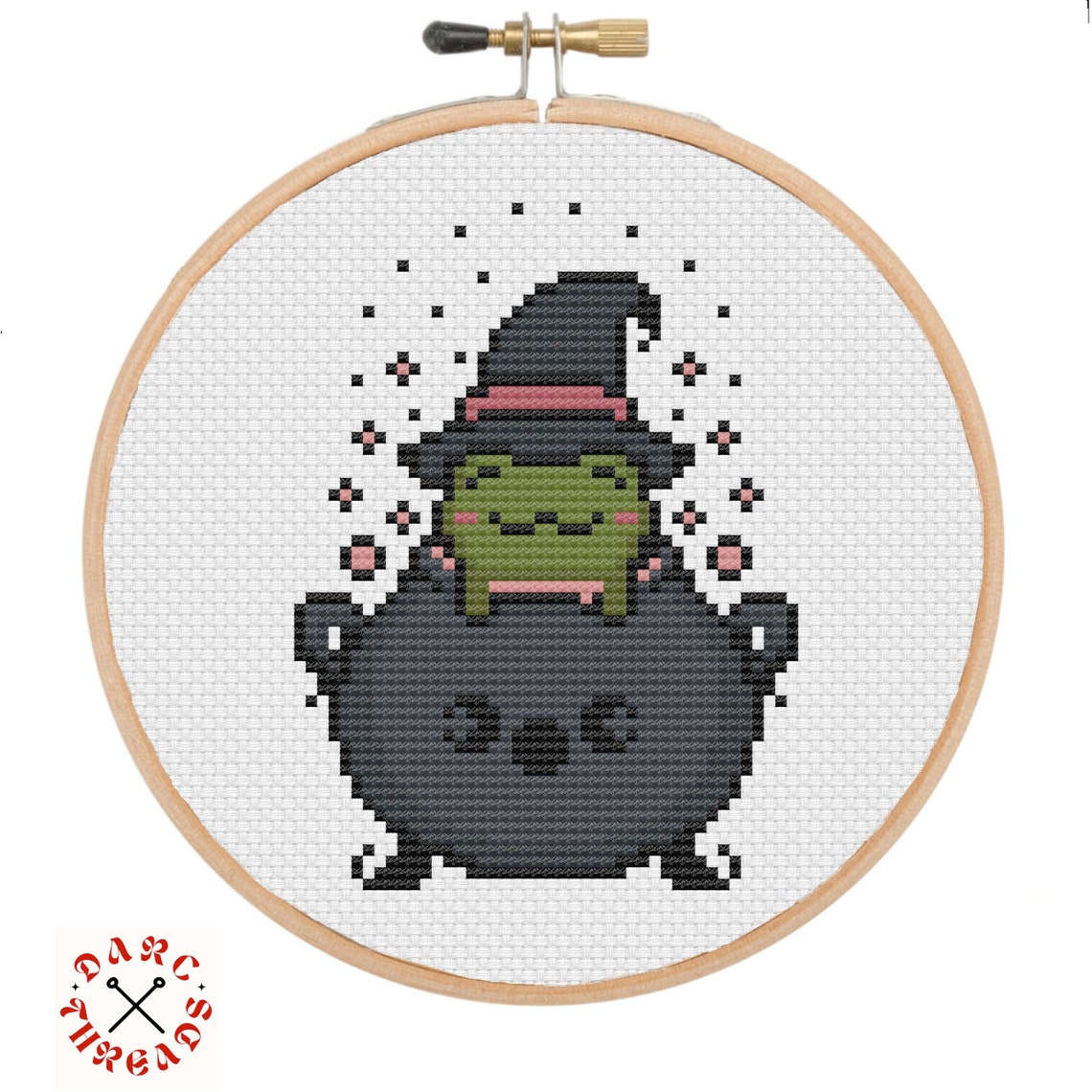 Cute Cauldron Frog, Pdf Printable Cross Stitch Pattern - Etsy