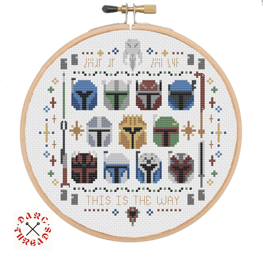 Mandalorian Helmets, Star Wars Cross Stitch, Pdf Pattern, Printable. - Etsy