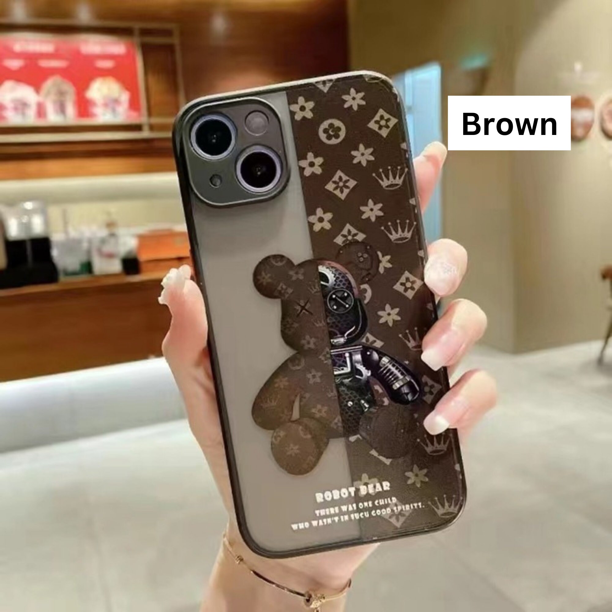 Luxury Designer Robot Bear Mobile Phone Case for Iphone 14 13 - Etsy