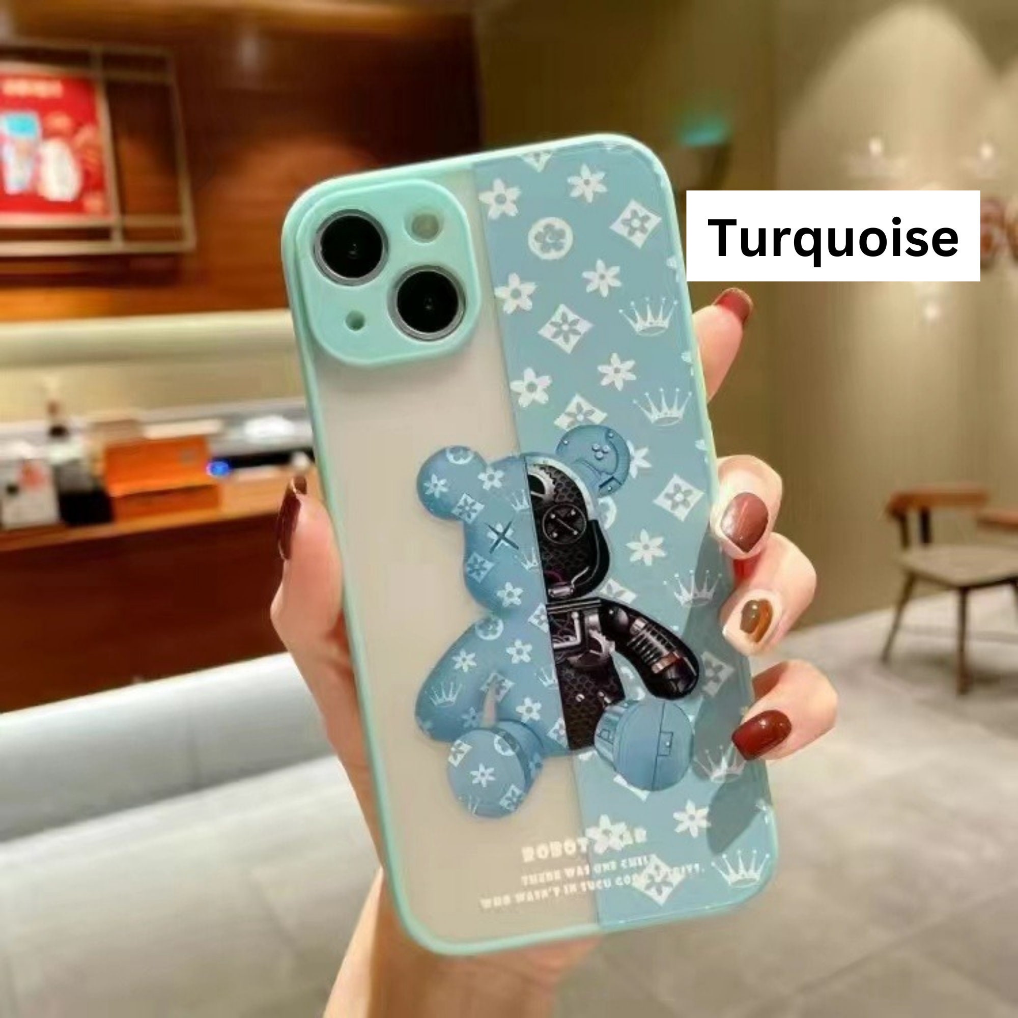 Luxury Designer Robot Bear Mobile Phone Case for Iphone 14 13 - Etsy