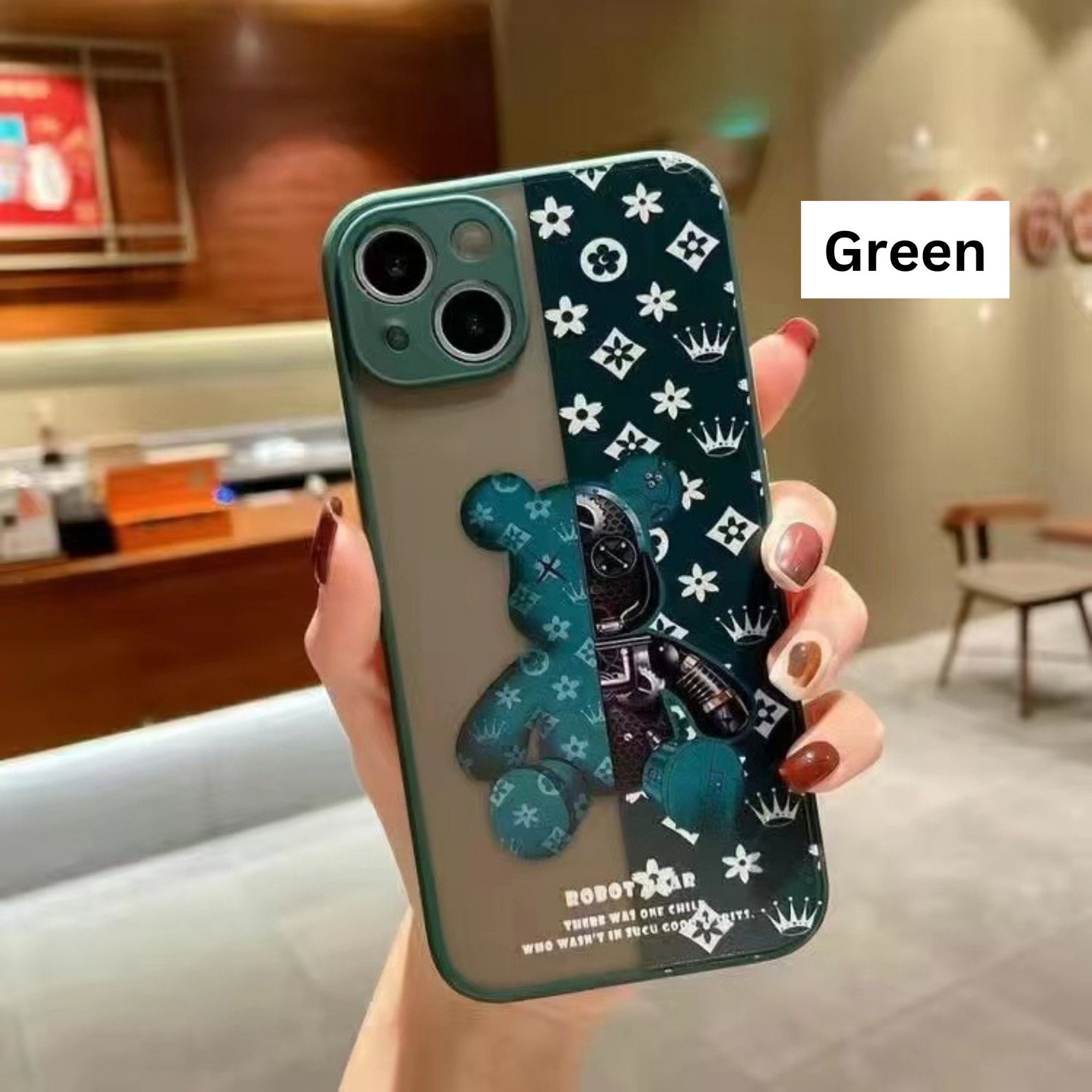 Luxury Designer Robot Bear Mobile Phone Case for Iphone 14 13 - Etsy