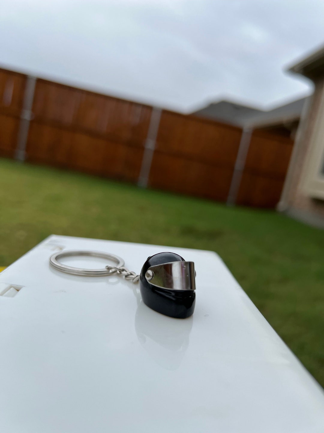 Biker Helmet Keychain Helmet Keychain Biker Keychain - Etsy