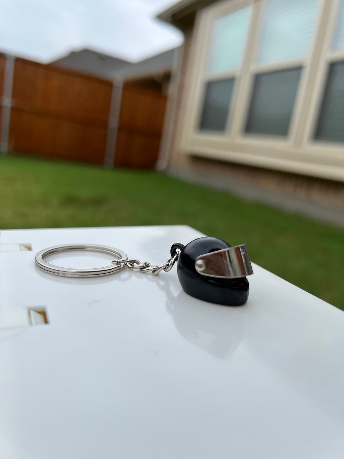 Biker Helmet Keychain Helmet Keychain Biker Keychain - Etsy