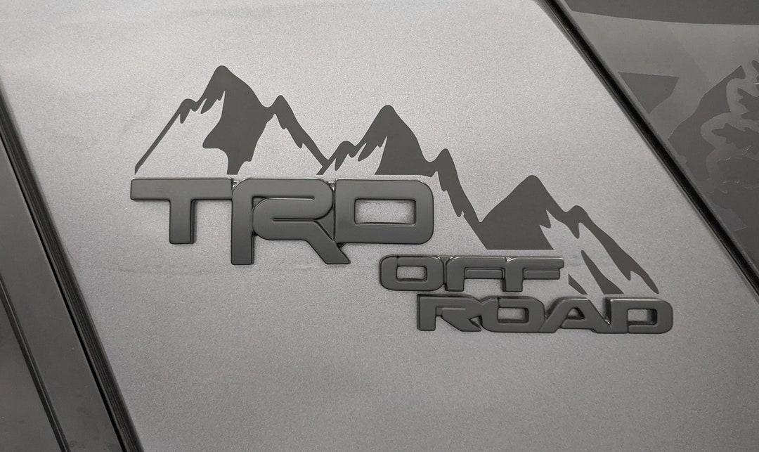5th Generation 4runner TRD off Road Pillar Mountain Decals Matte Black ...