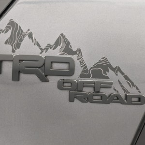 5th Generation 4runner TRD off Road Pillar Mountain Decals Matte Black ...