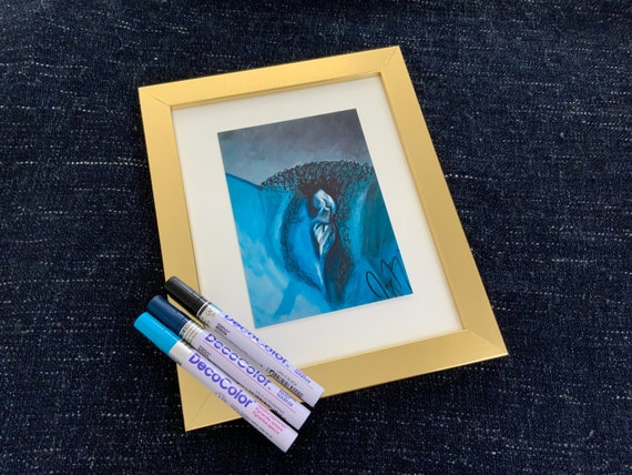 Blue Vulva Art Print Vagina Art Print Trans Art | Etsy