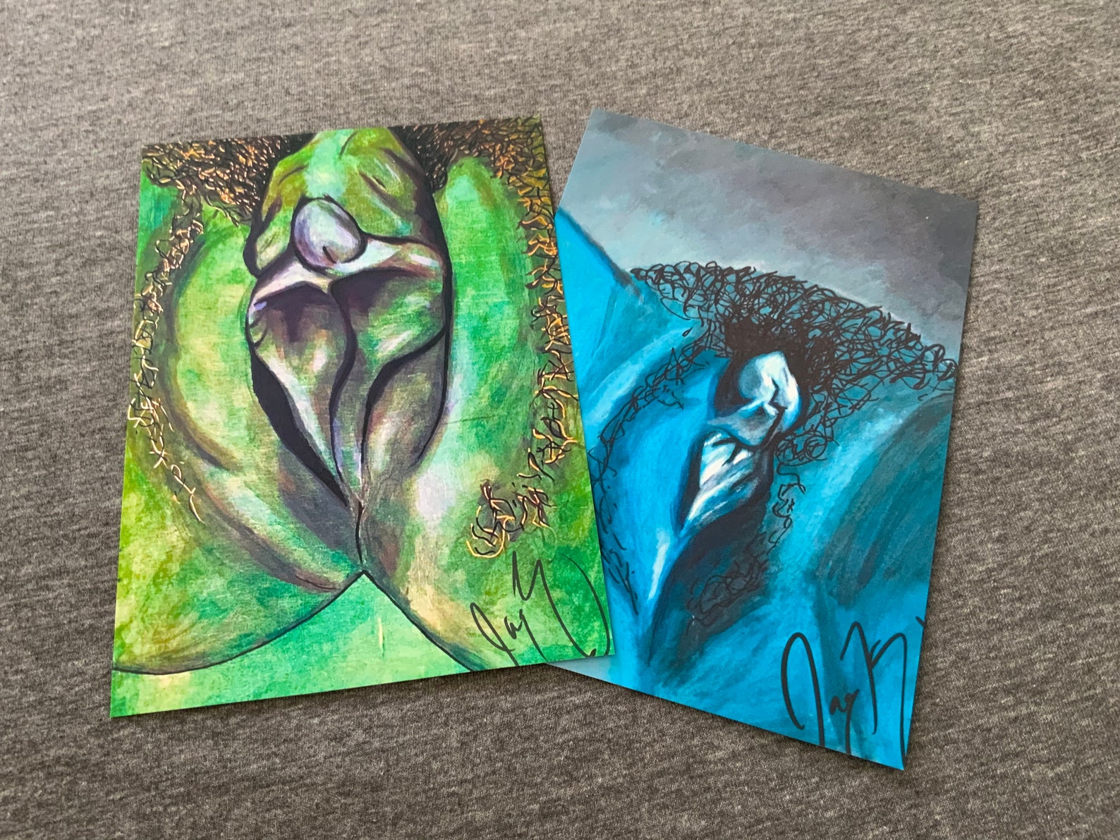 Blue Vulva Art Print Vagina Art Print Trans Art Etsy