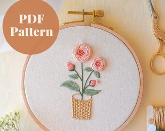 Rosie Posie Floral Embroidery Pattern Instant Digital - Etsy