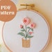 Rosie Posie Floral Embroidery Pattern, Instant Digital Download PDF ...
