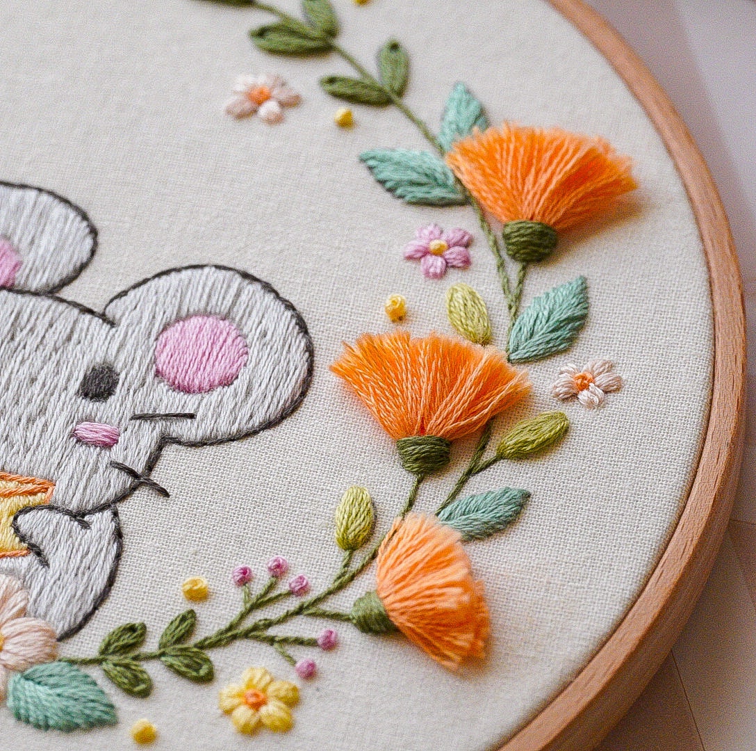 Lunar Rat Embroidery Pattern, Instant Digital Download PDF Pattern ...