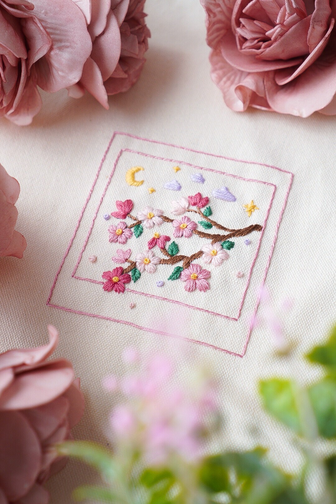 Cherry Blossom Embroidery Pattern Instant Digital Download | Etsy