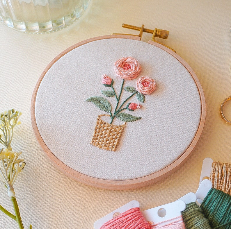 Rosie Posie Floral Embroidery Pattern, Instant Digital Download PDF ...