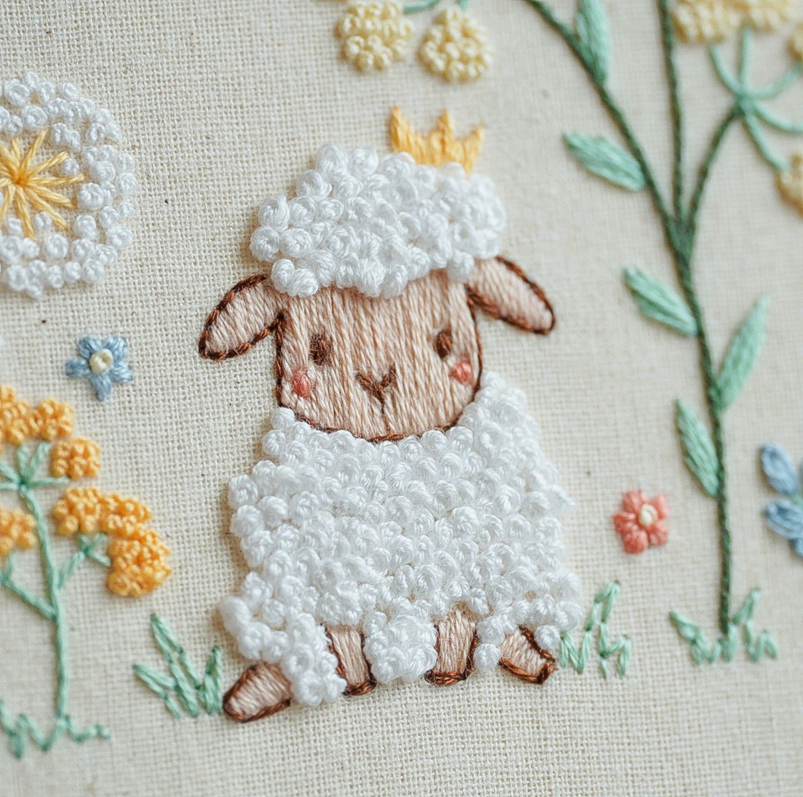 Lunar Sheep Embroidery Pattern Instant Digital Download PDF - Etsy