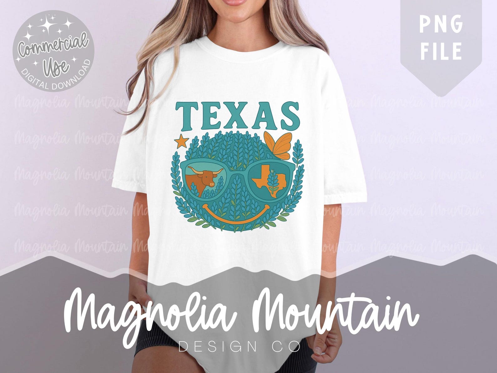 Preppy Texas PNG | Girly Western Summer Tee Design | Sublimation Texas ...