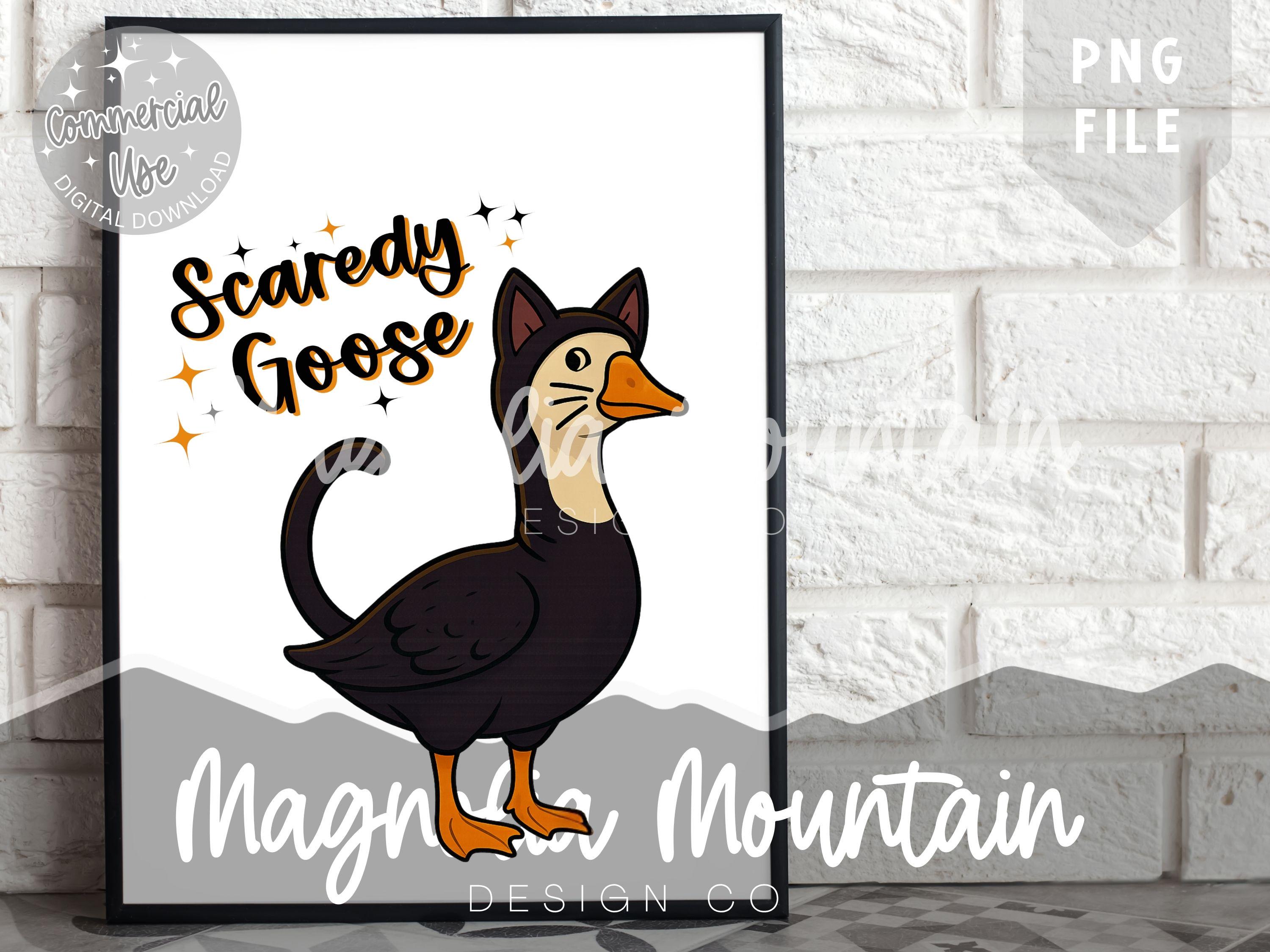 Scaredy Goose PNG | Funny Goose Halloween Shirt Design | Cute Black Cat ...