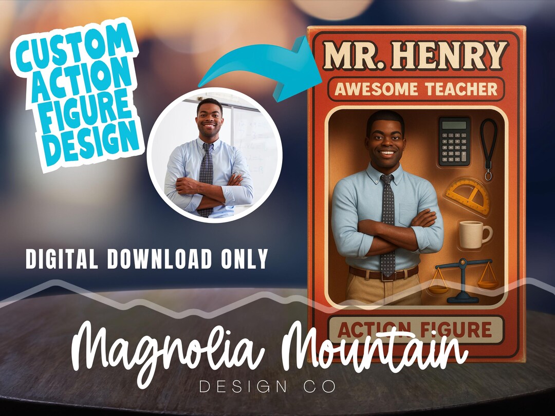 3D Action Figure Custom Portrait Personalized Digital Art, Unique Gift ...