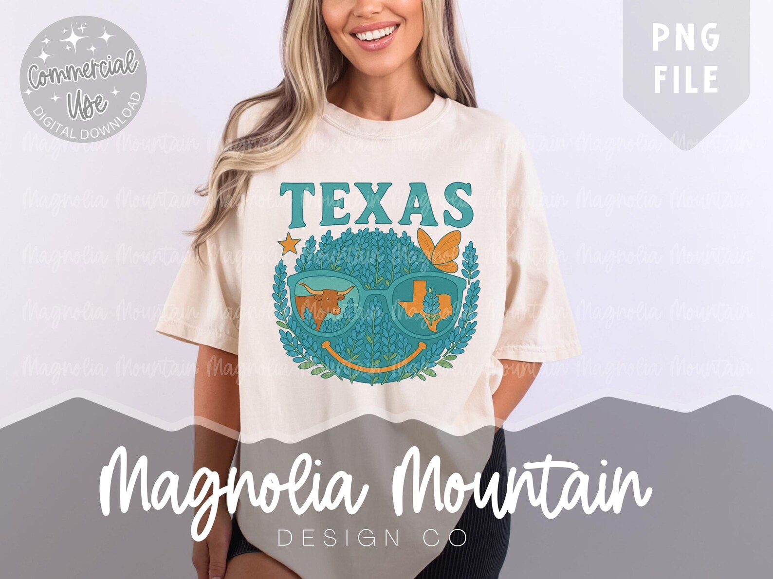 Preppy Texas PNG | Girly Western Summer Tee Design | Sublimation Texas ...