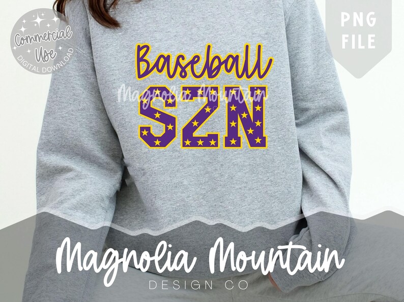 Baseball SZN Png, Baseball Png, Game Day Png, Baseball Mom PNG, Purple ...