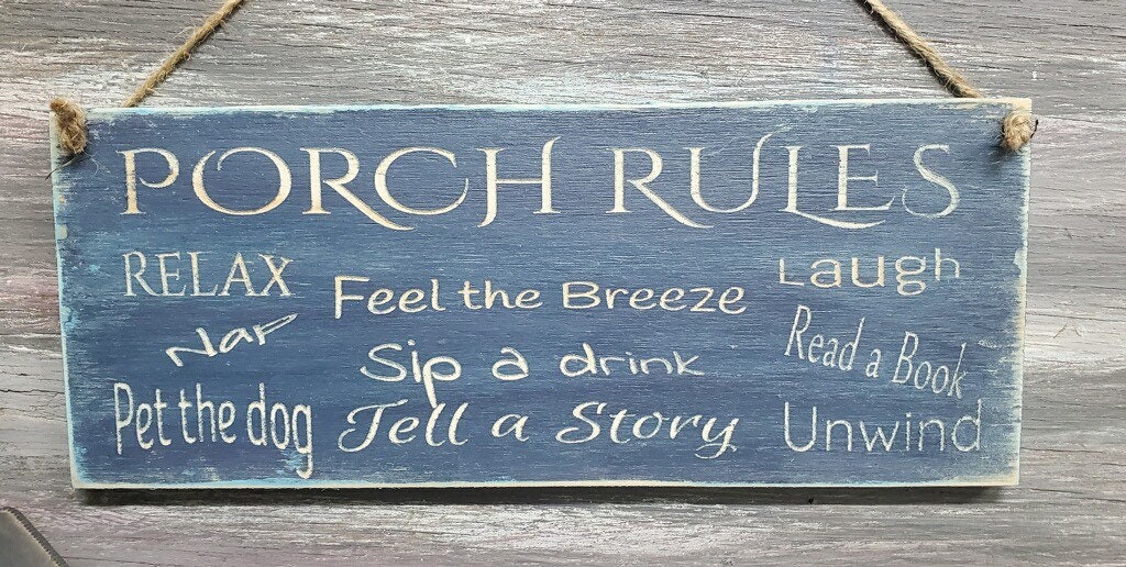 Porch Rules Sign Outdoor Welcome Sign for Front Porch - Etsy