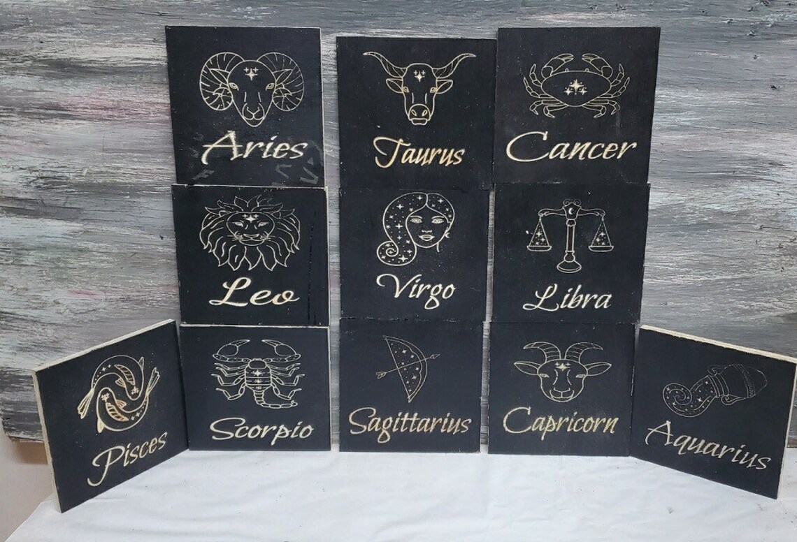 Zodiac Sign Art Horoscope Sign Birthday Gift Framed Wall - Etsy