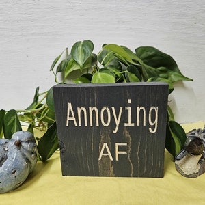 Annoying AF Wooden Sign | Funny Shelf Sitter Sign | Funny Gift ...