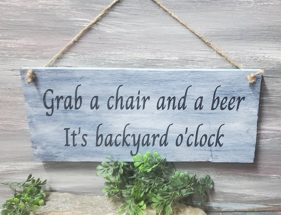 Happy Hour Sign Outdoor Backyard Sign Outdoor Bar Sign - Etsy