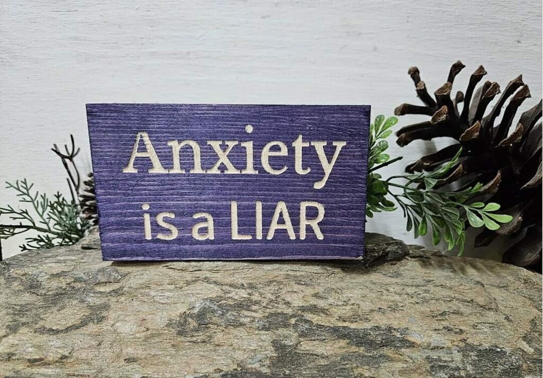 Anxiety is a Liar Sign: Handmade Therapy Decor - Etsy