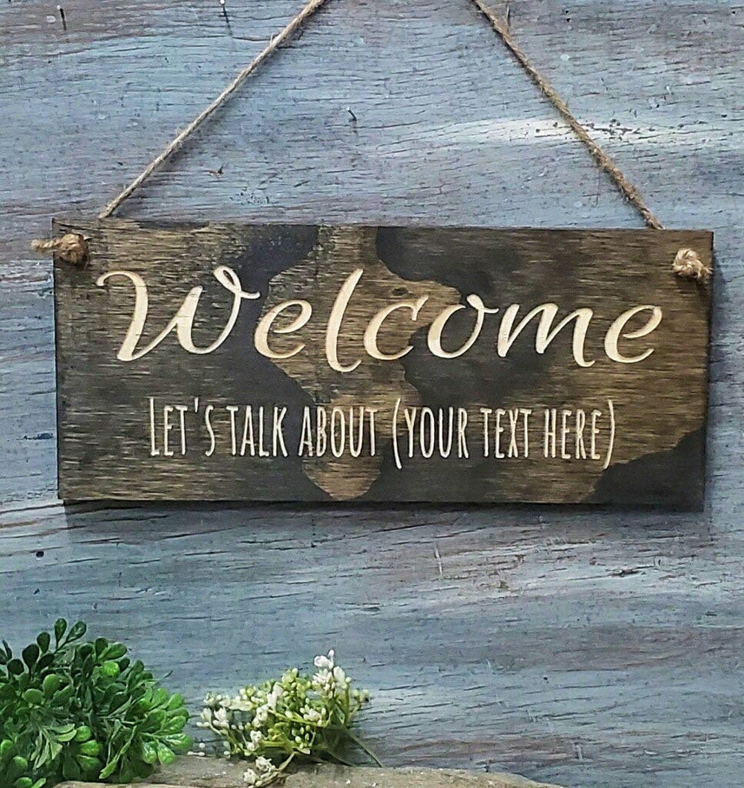 Custom Welcome Sign | Personalized Welcome Sign | Custom Business ...