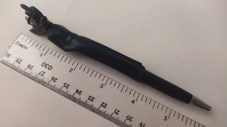 Soviet Handmade Pen Wolf in a Hat, Wolf Figurine Pen , Handmade Soviet ...