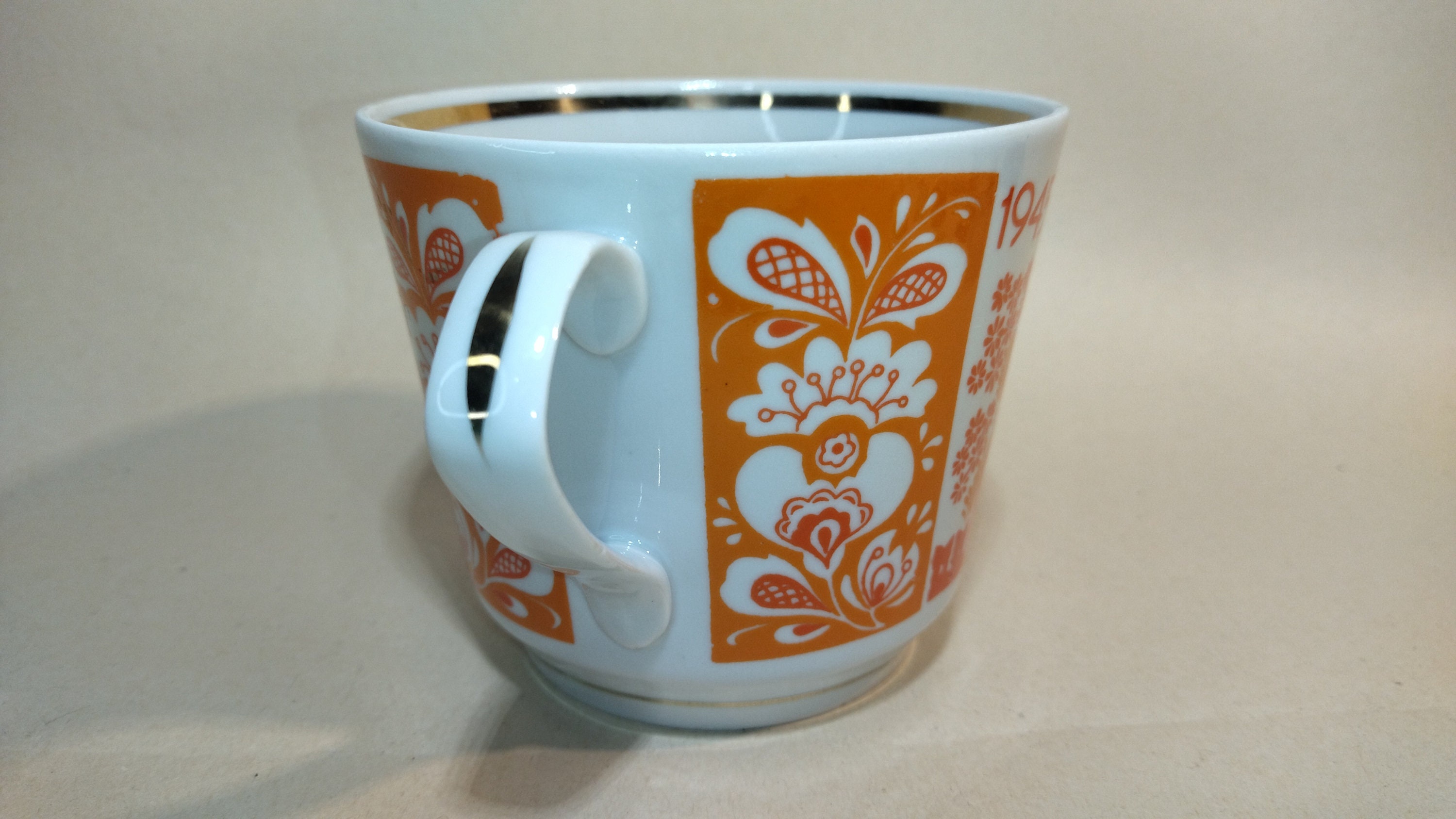 Soviet Propaganda Cup 40 Years of Victory, WW II Cup 40 Years of ...