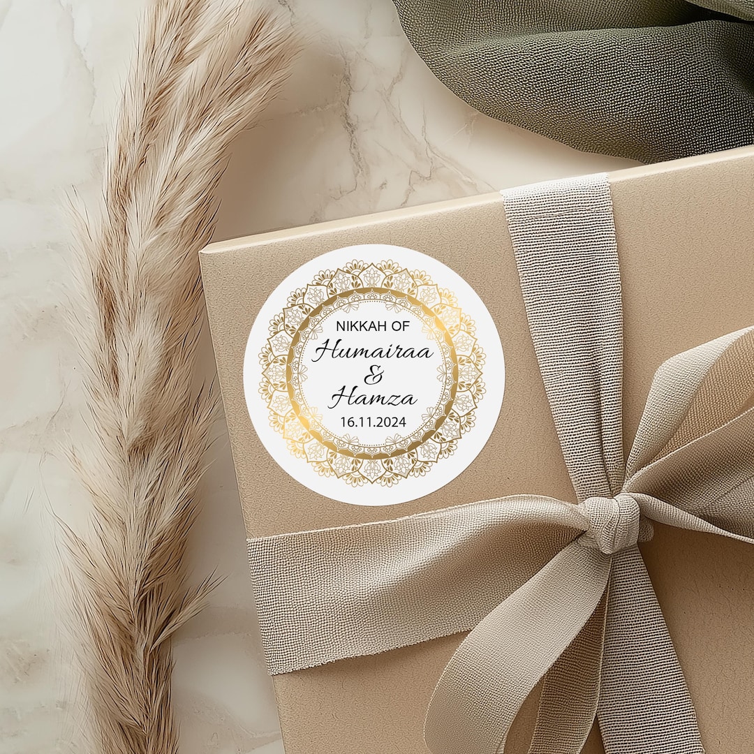 Personalised Stickers Wedding | Nikkah Stickers | Printed Stickers ...