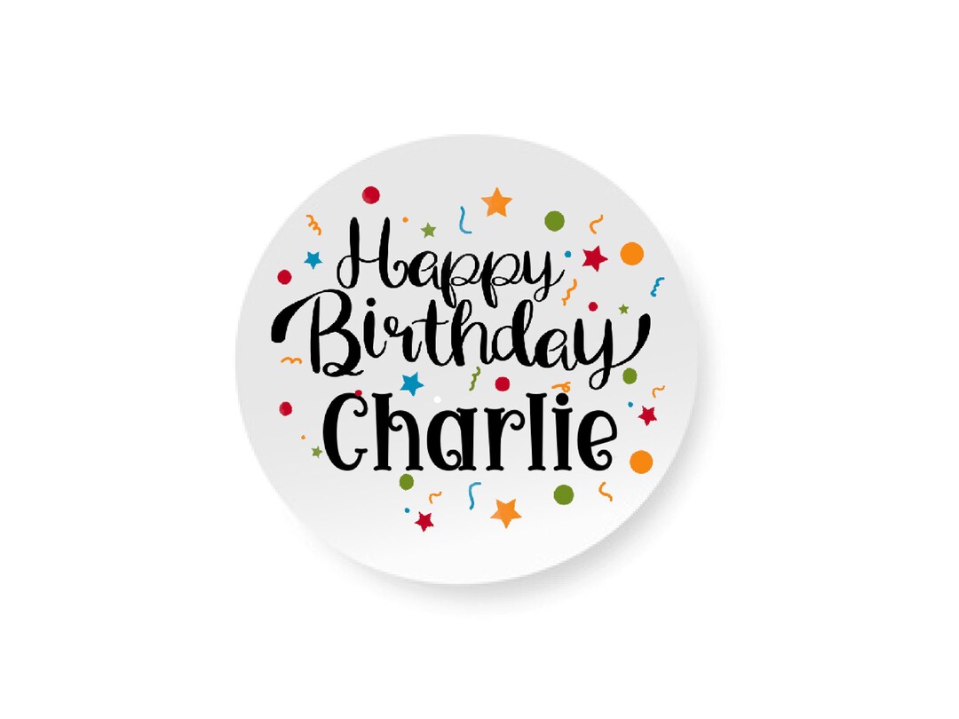 Personalised Birthday Stickers Printed Birthday Stickers Favour Box ...