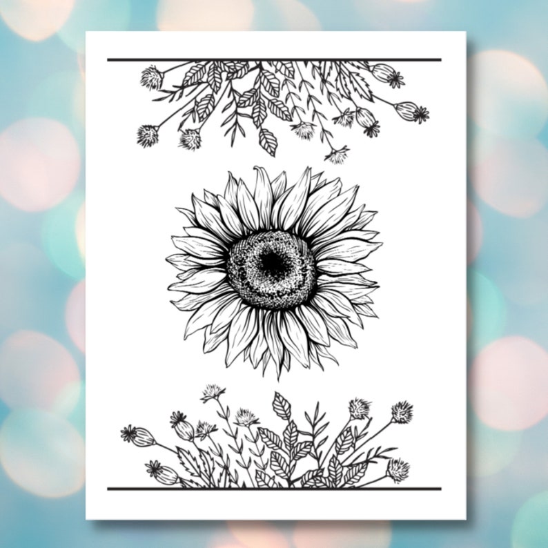 Flowers Coloring Book | 40 Pages | 4 Ten Page Books | Digital Download ...