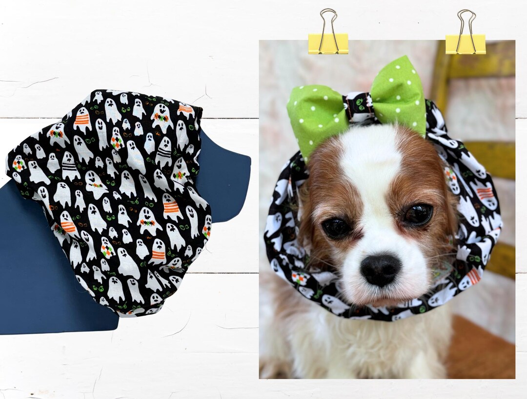 MINI GHOSTS Adjustable Dog Snood for Halloween Dog Costume: Protect ...