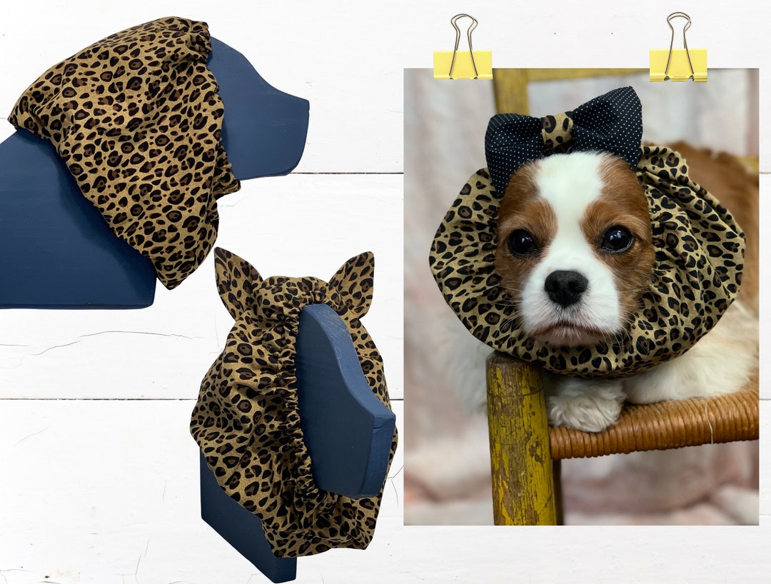 Adjustable Dog Snood: CHEETAH LEOPARD CAT Snood Protects Long Ears ...