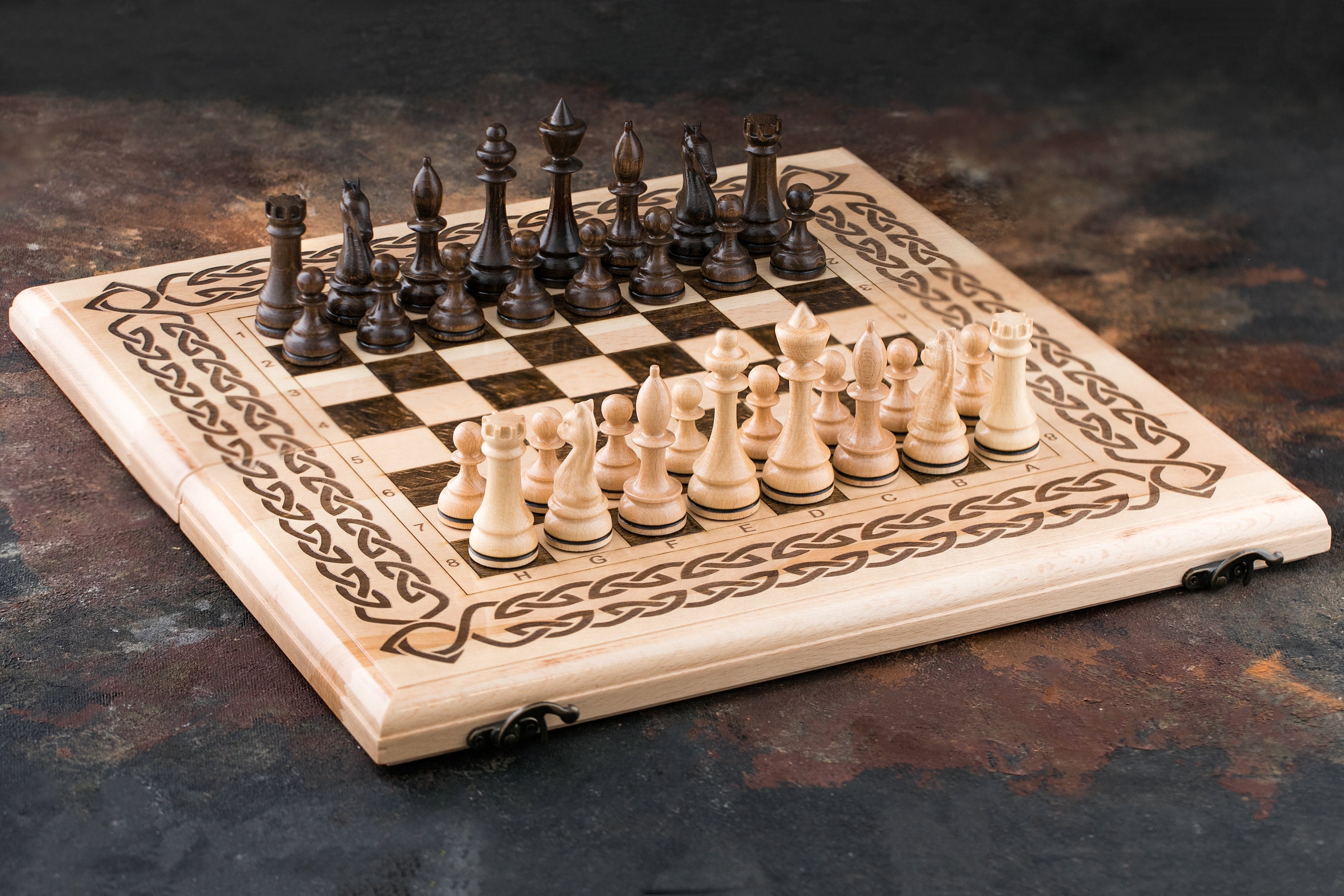 Chess Sets With Board White Chess set Personalized Chess | Etsy