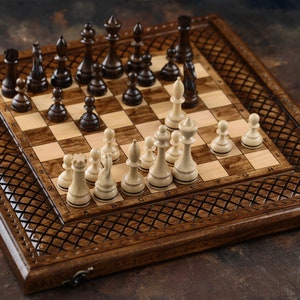 Beautiful Wooden Chess Set, High Quality Chess Pieces, Personalized ...
