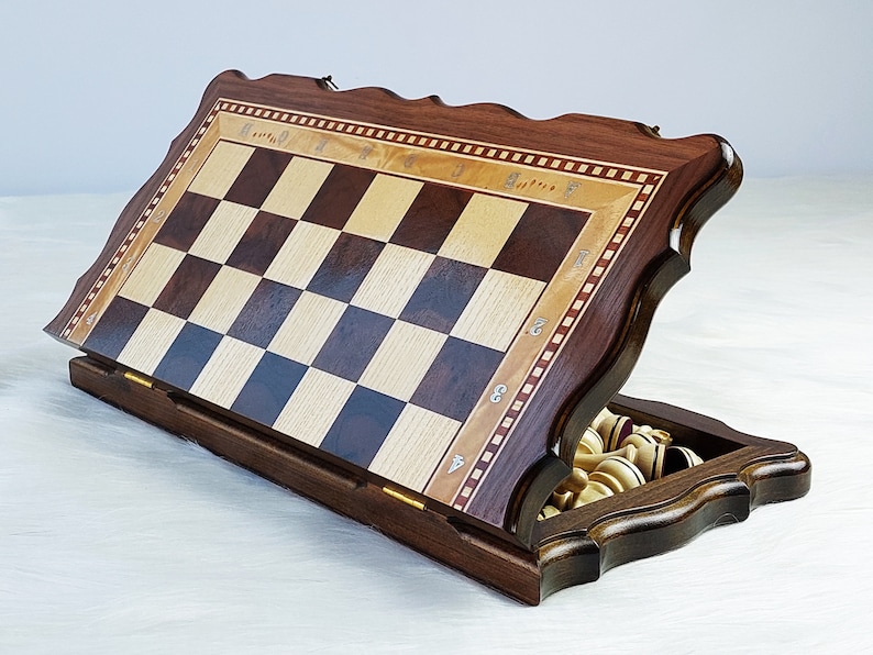 Handmade Wooden Chess Set Unique Chess Board Personalized - Etsy