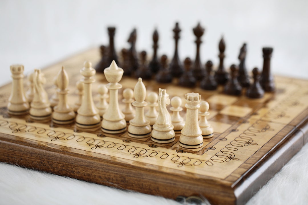 Unique Chess Set, Elegant Chess Set, Personalized Engraving Chess Board ...