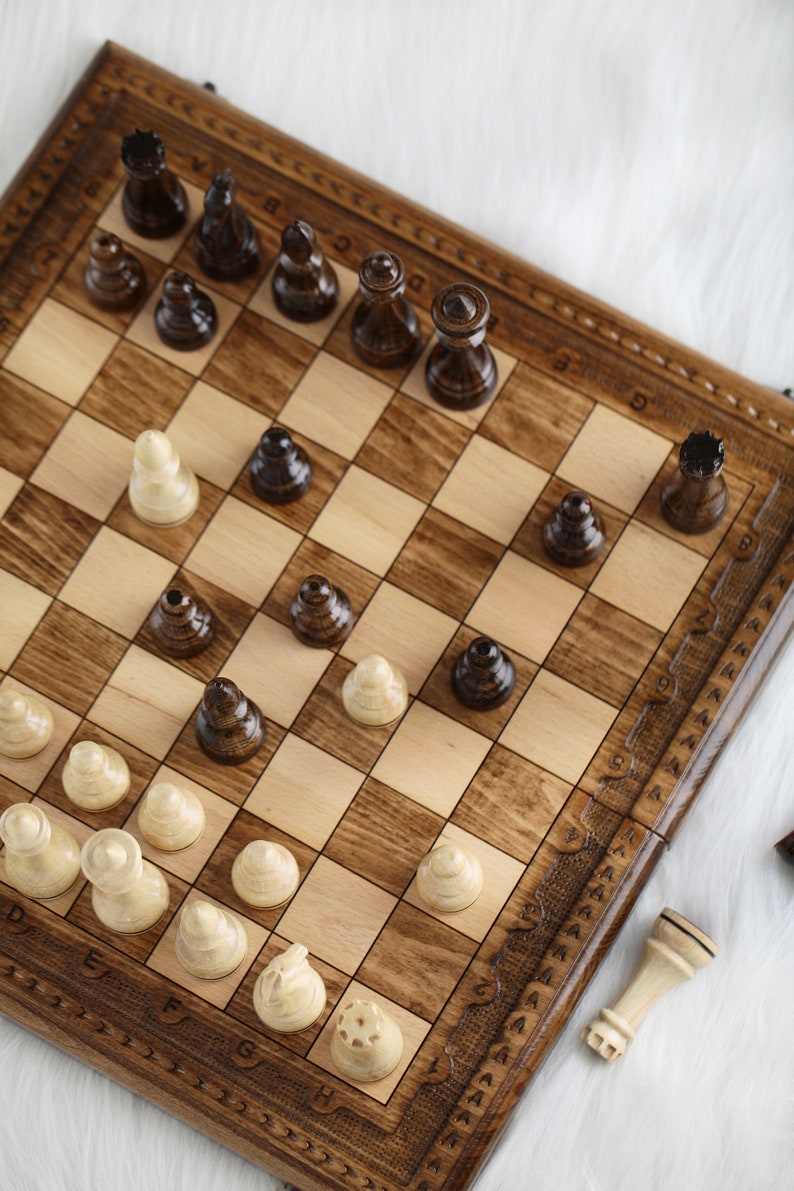 Wooden Chess Set High Quality Chess Pieces Personalized Gift - Etsy