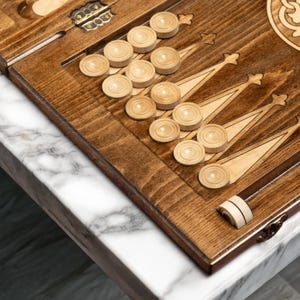Backgammon Set With Carved Tree, Presonalized Backgammon Set - Etsy