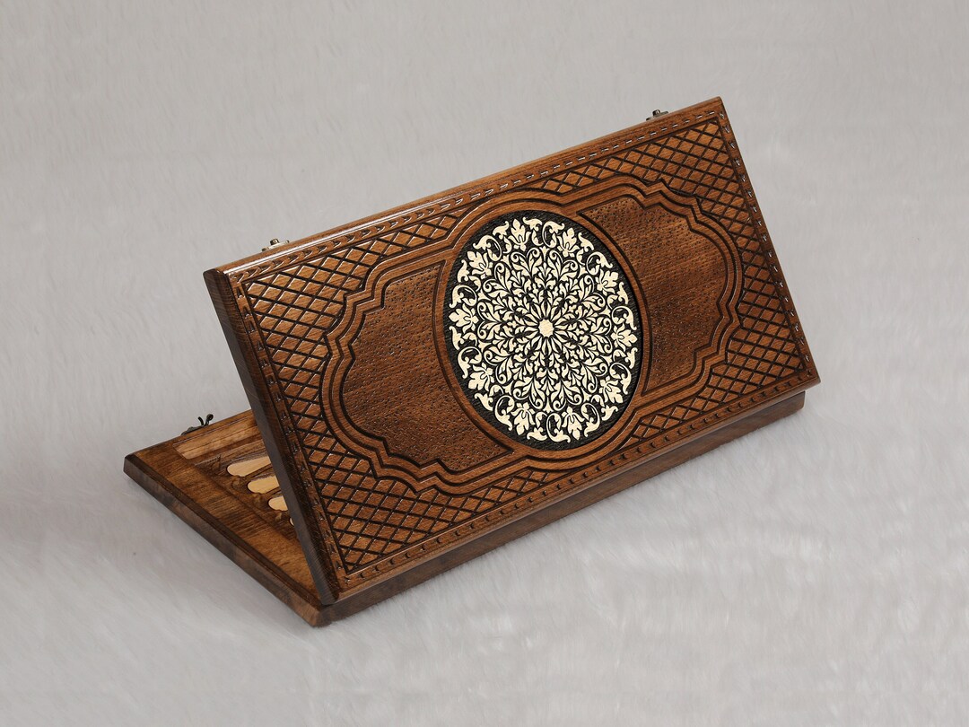 Handmade Wooden Backgammon Set, Personalized Backgammon Game, Christmas ...