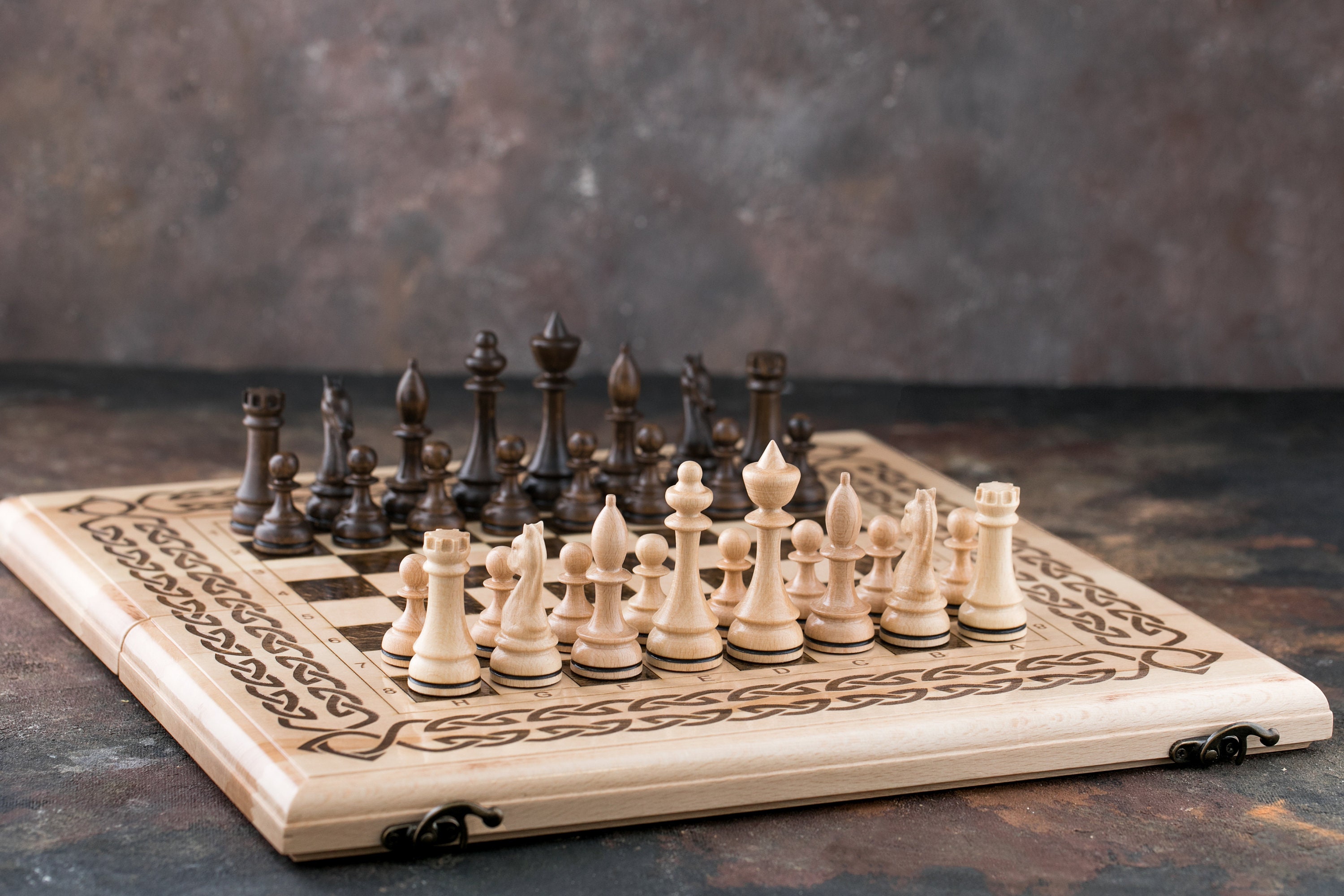 Chess Sets With Board White Chess set Personalized Chess | Etsy