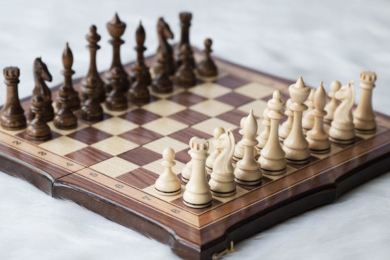 Hand Crafted Chess Set From Walnut Premium Chess Set | Etsy
