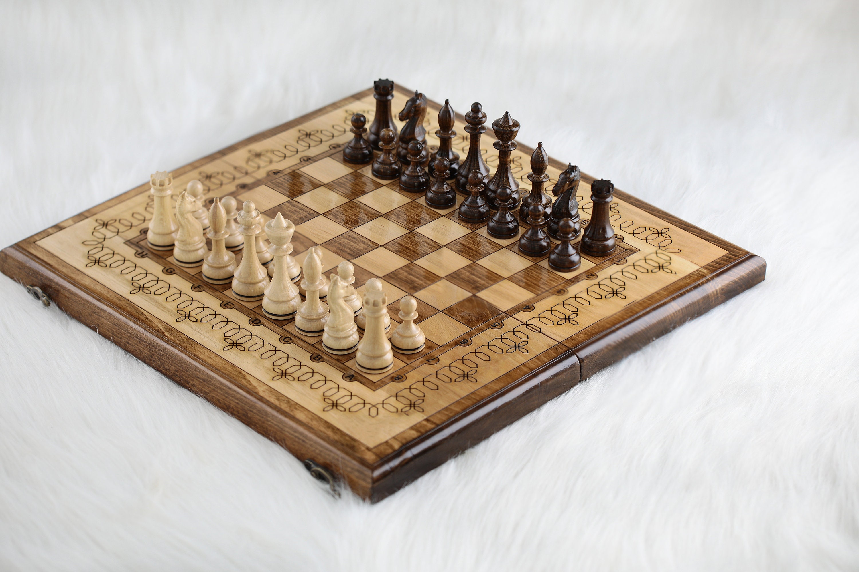 Unique Chess Set Elegant Chess Set Personalized Engraving - Etsy