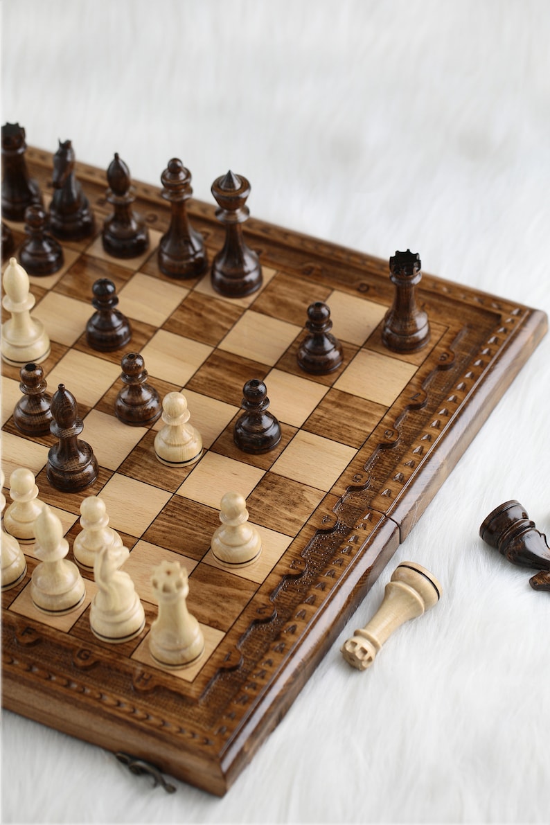 Wooden Chess Set High Quality Chess Pieces Personalized Gift - Etsy